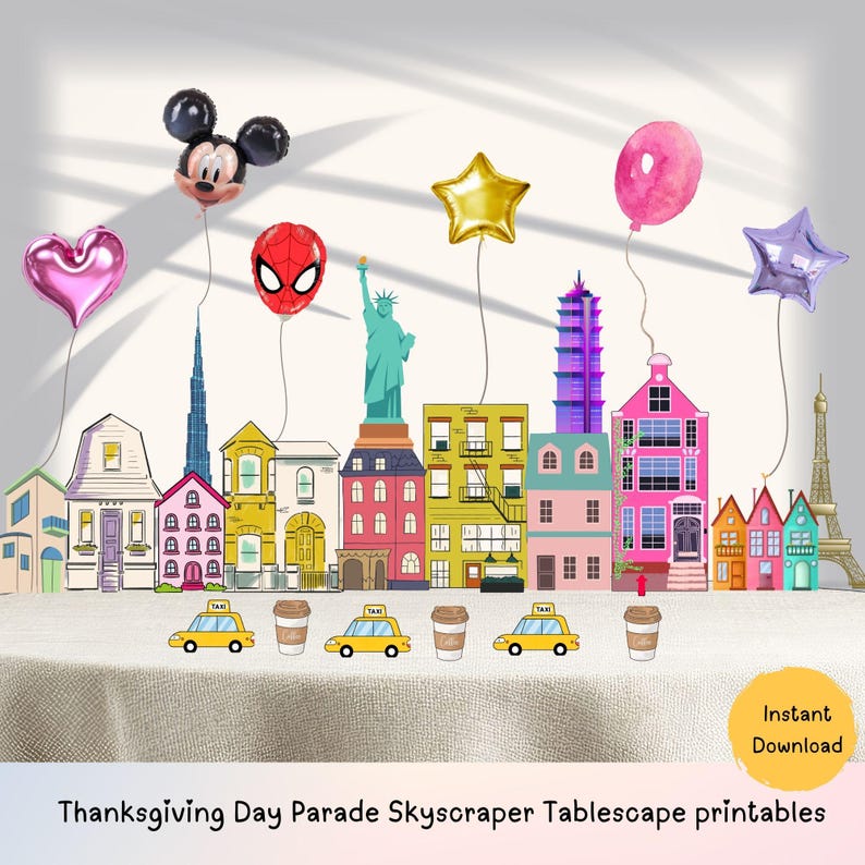 Macy's Thanksgiving Day Parade Skyscraper Tablescape, Turkey in ...