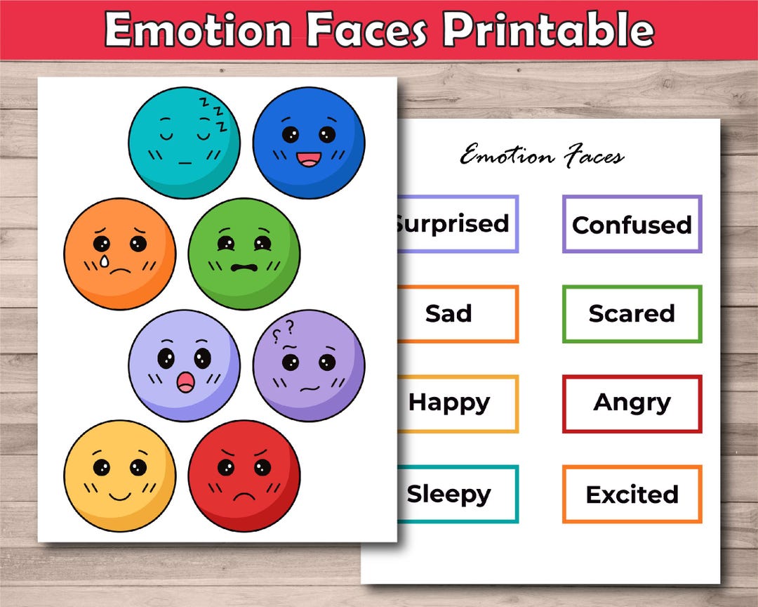 Emotion Faces Printable Activity Pack, SEL Learning (PDF Format) - Etsy UK