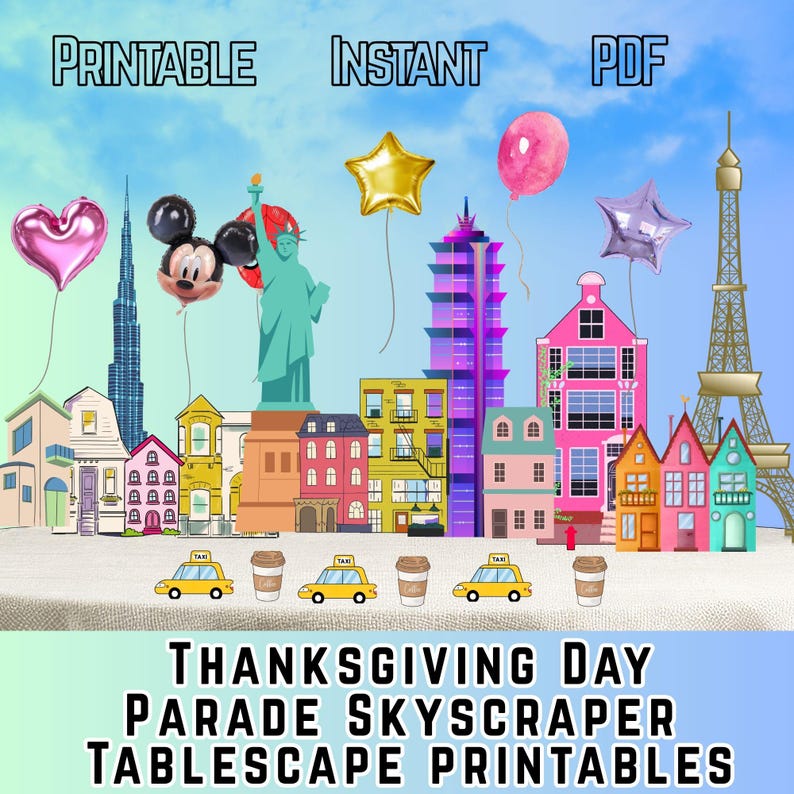 Macy's Thanksgiving Day Parade Skyscraper Tablescape, Turkey in ...