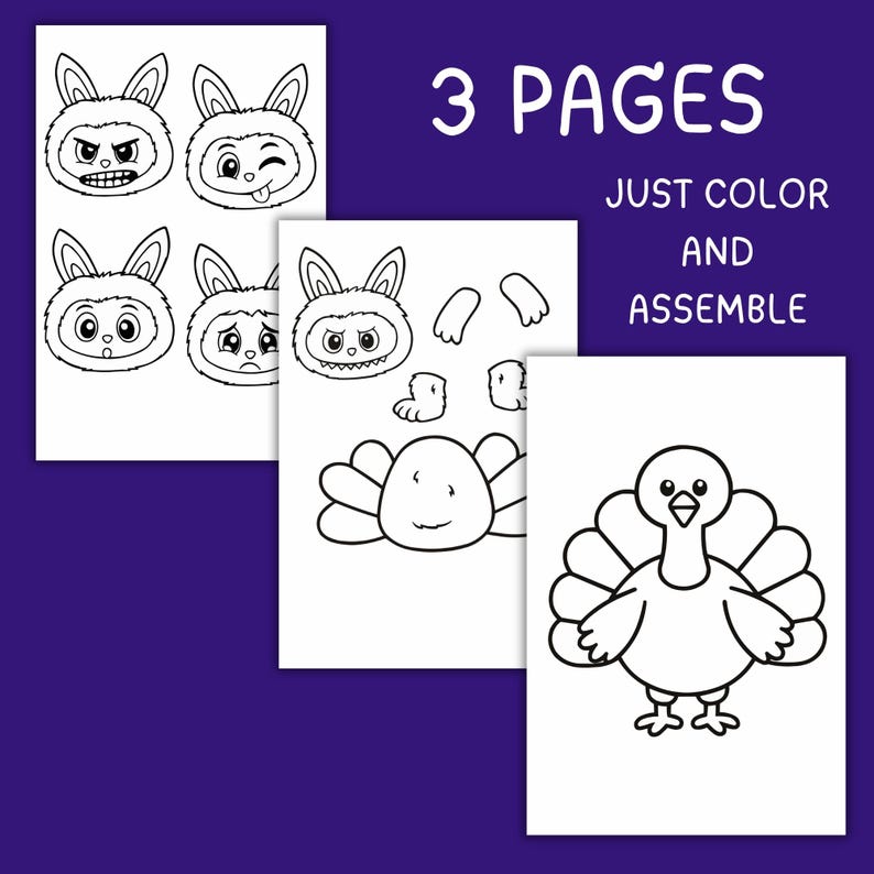 Printable Turkey Disguise Craft Kit, Monster Costume (PDF Pattern) - Etsy