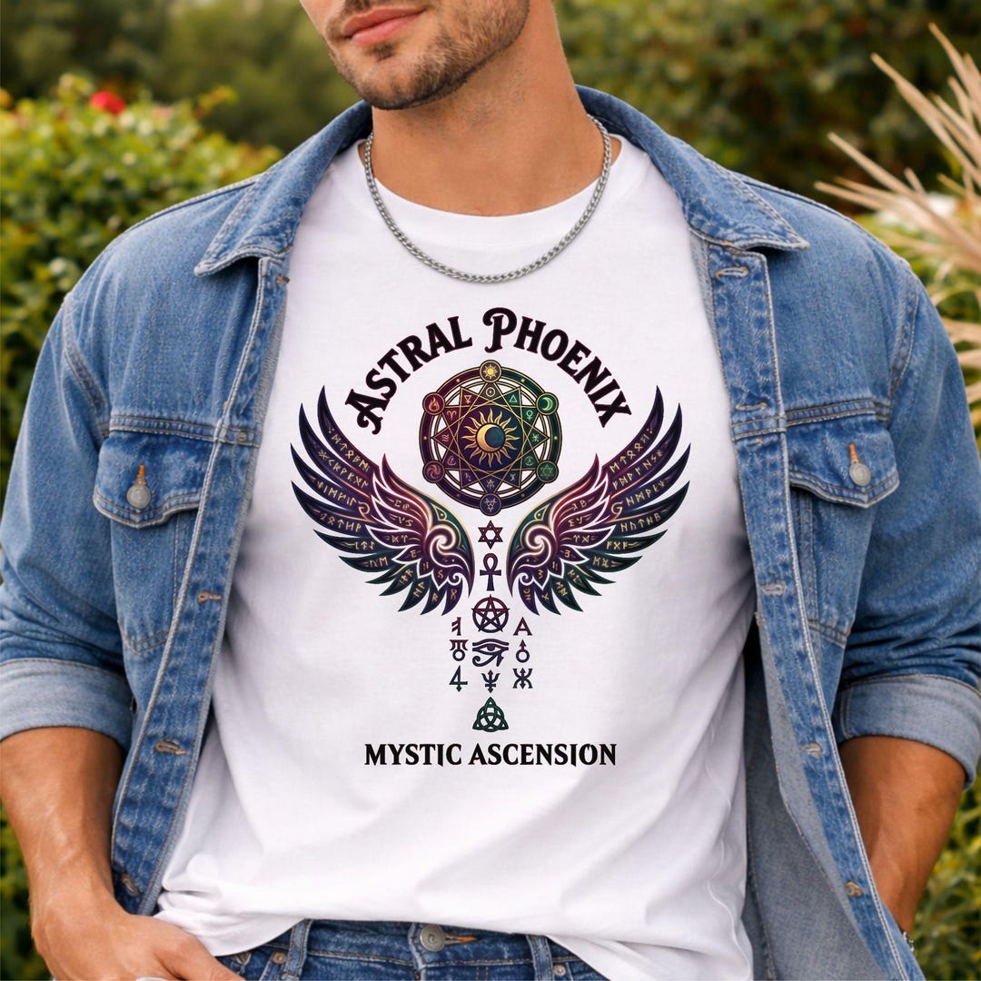 Mysterious Wings and Mystic Symbols T-shirt | Spiritual Gift for ...