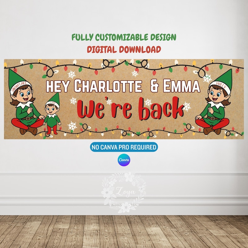 Family Elf Banner - Etsy