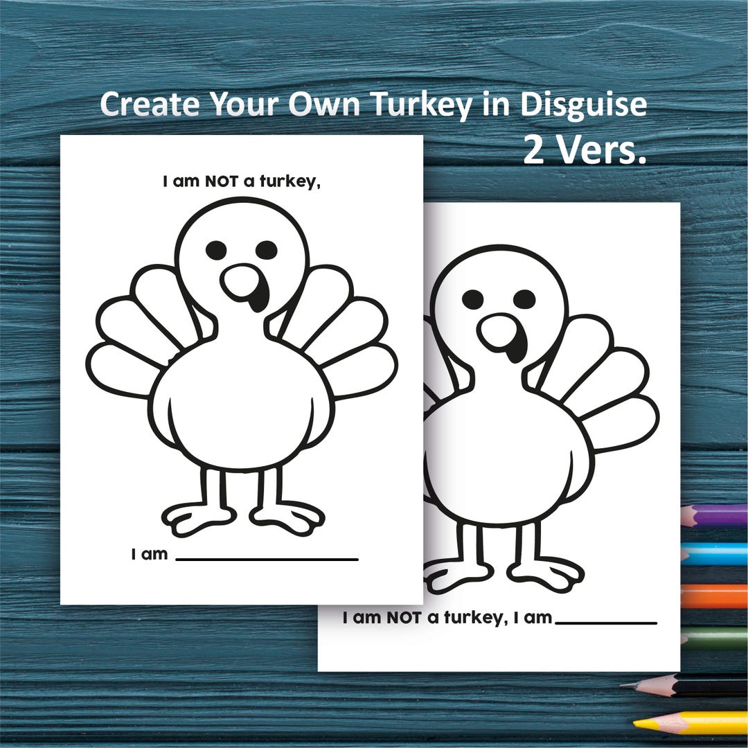 Turkey in Disguise Printable Coloring Page, Thanksgiving Activity ...