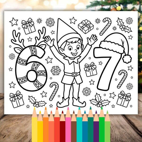 6 7 Coloring Pages - Etsy