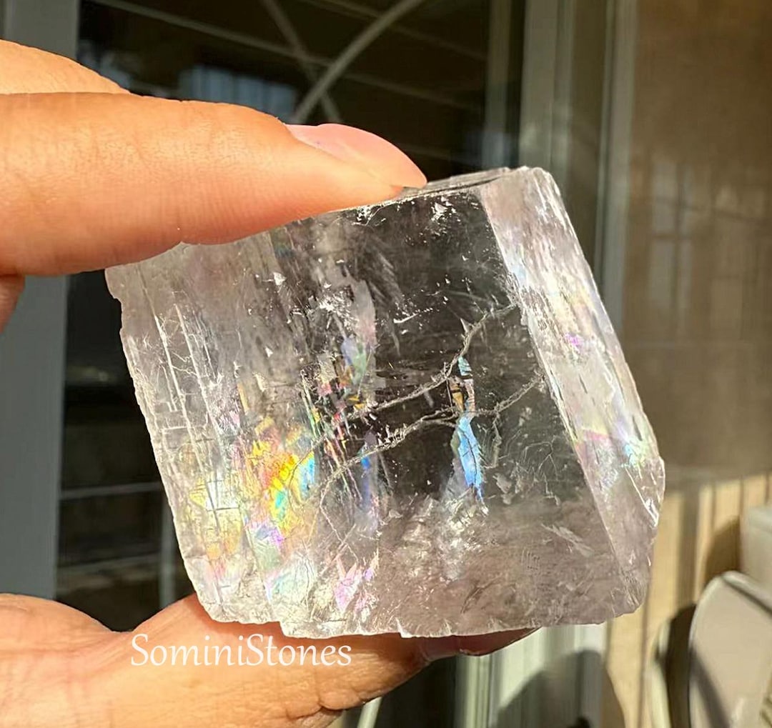 Natural Iceland Spar Crystal Optical Calcite Icelandic Calcite Minerals ...
