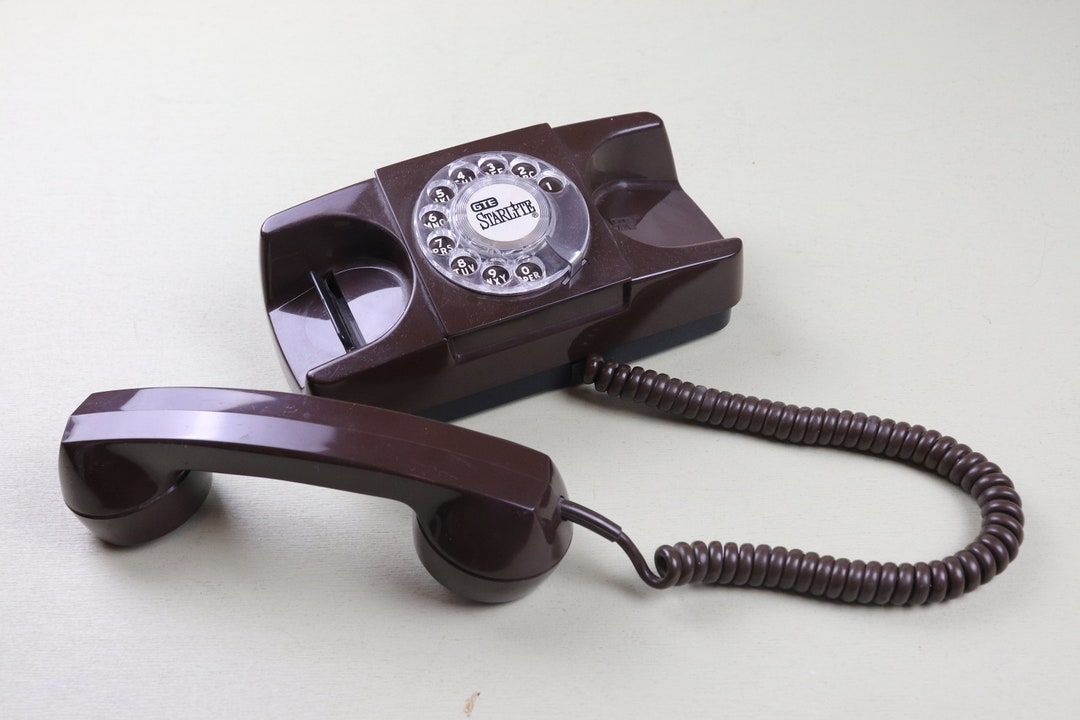 SALE Vintage Brown GTE Starlite Rotary Phone - Etsy