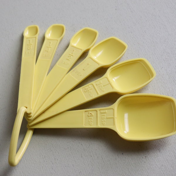 Tupperware Yellow Measuring Spoons - Etsy