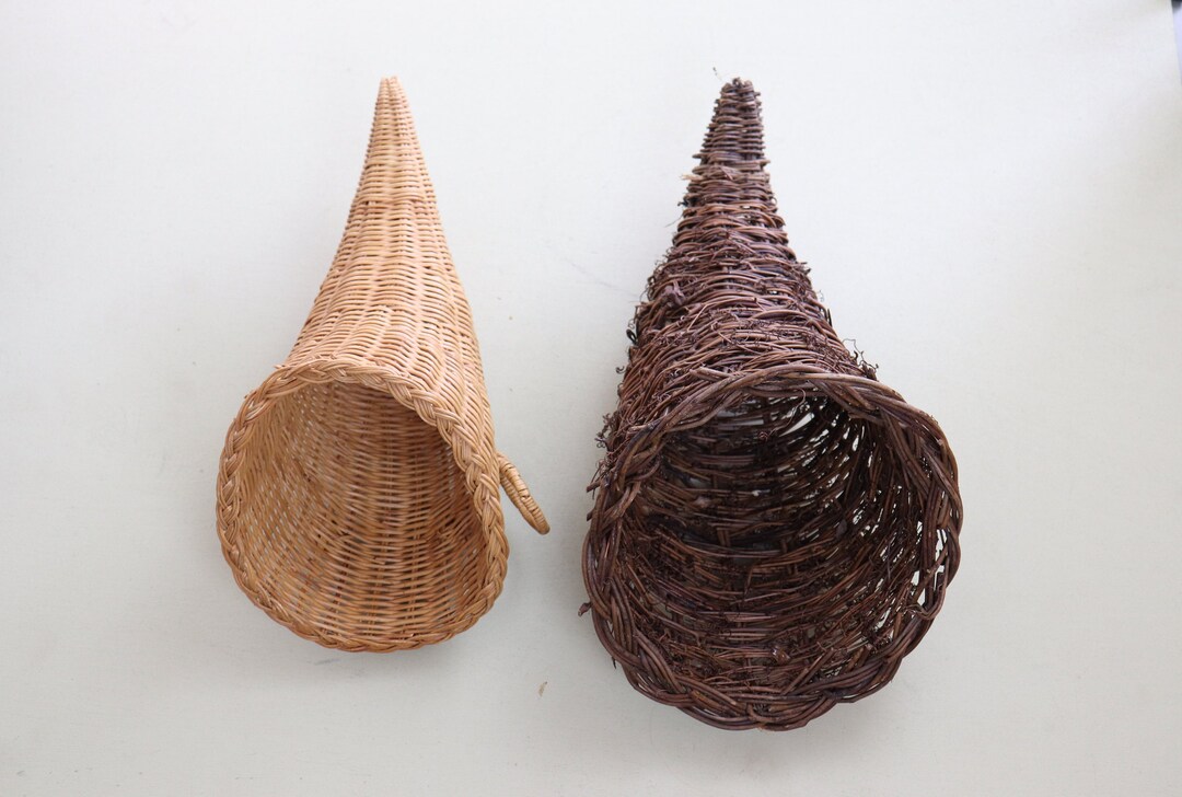Your Choice: Vintage Woven Cornucopia - Etsy