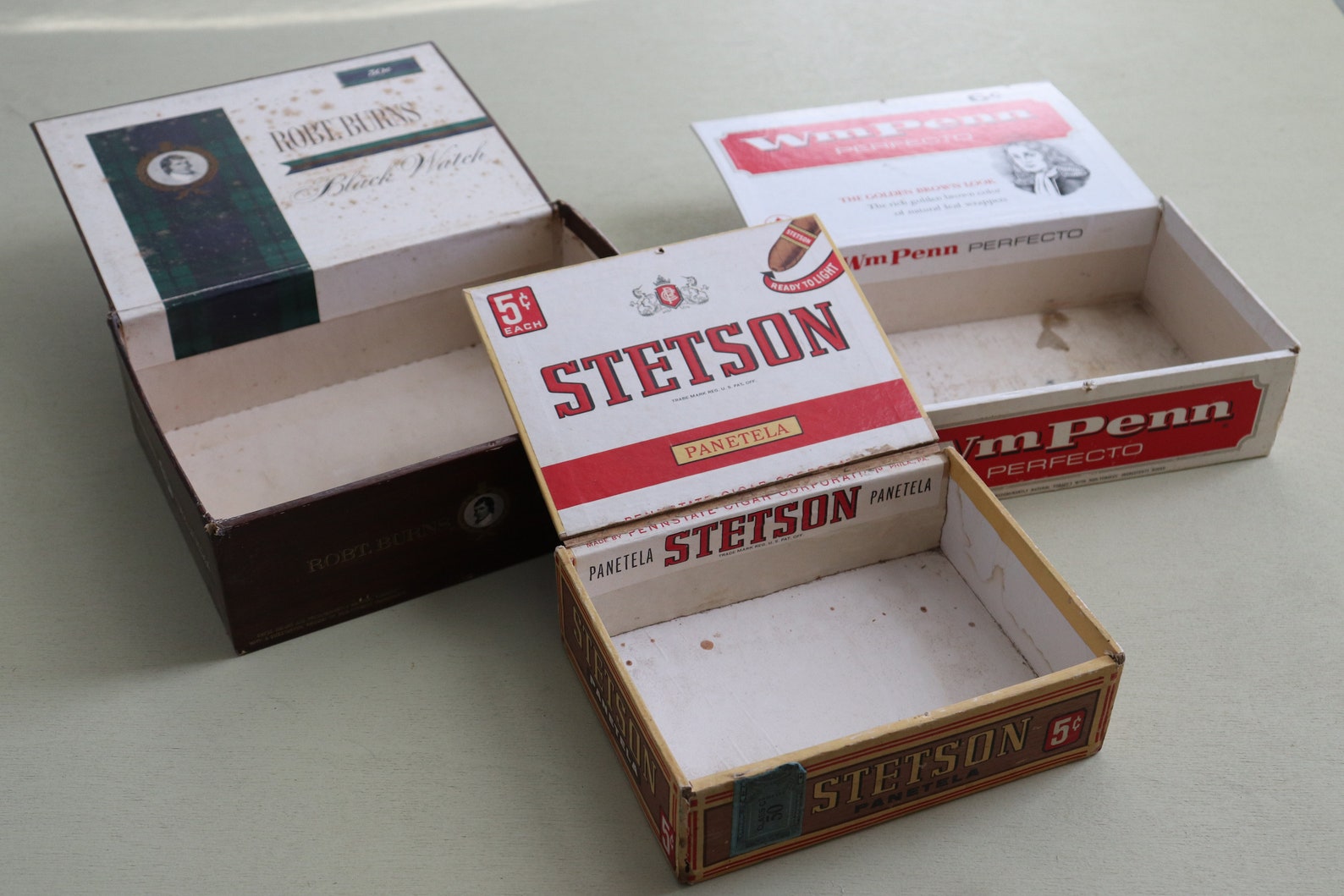 YOUR CHOICE: Cigar Box Stetson William Penn Robt Burns - Etsy