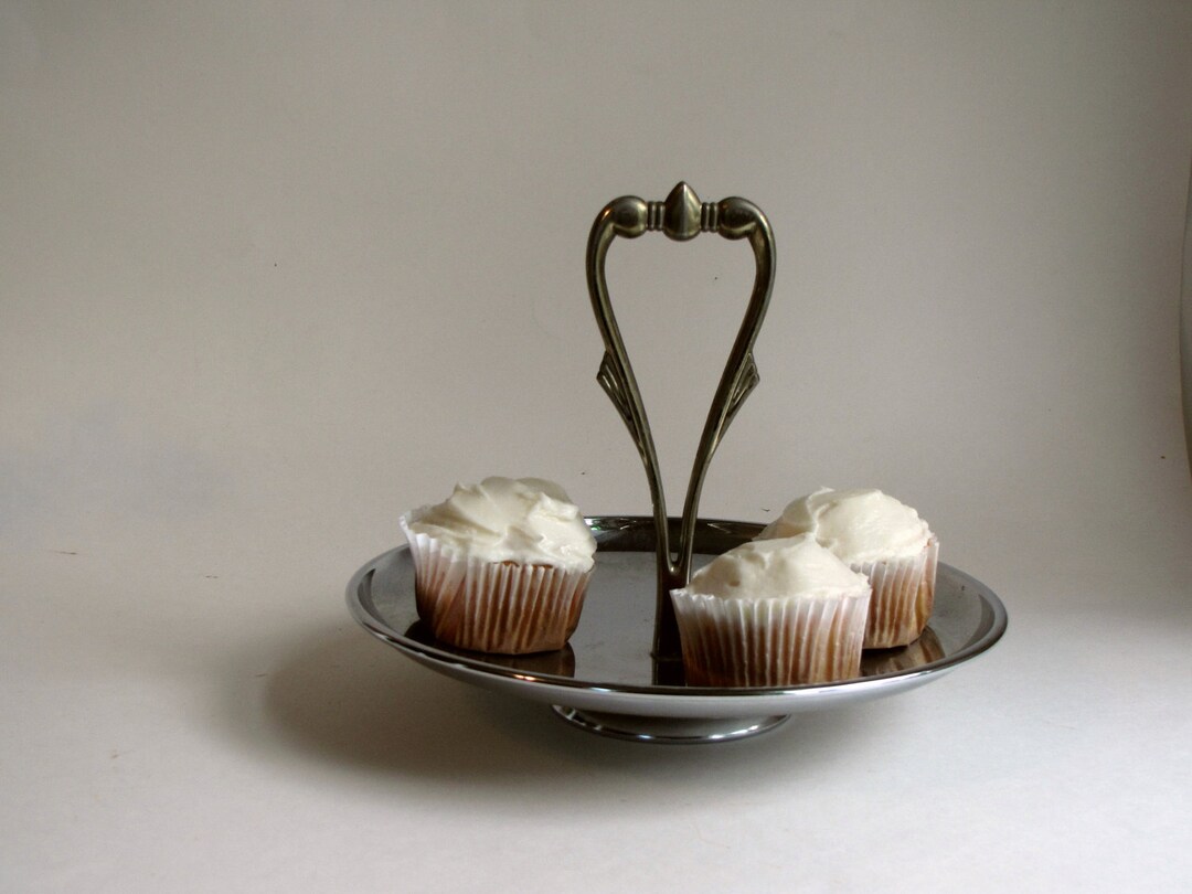 SALE ITEM Vintage Kromex Silver Metal Serving Tray With Handle - Etsy