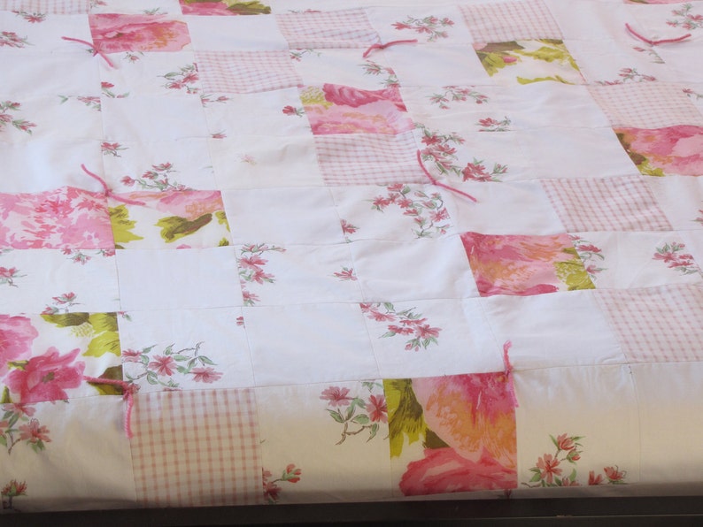 Handmade Pastel Pink Patchwork Baby Crib Quilt / Blanket - Etsy