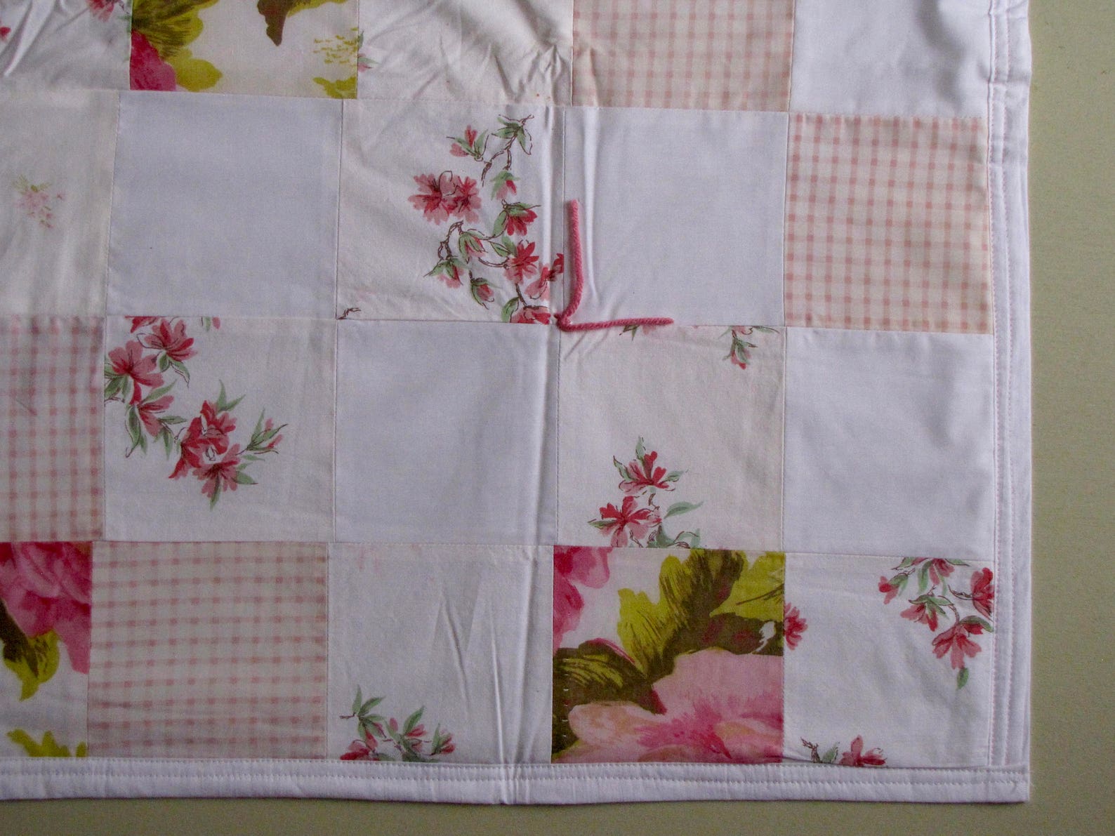 Handmade Pastel Pink Patchwork Baby Crib Quilt / Blanket - Etsy