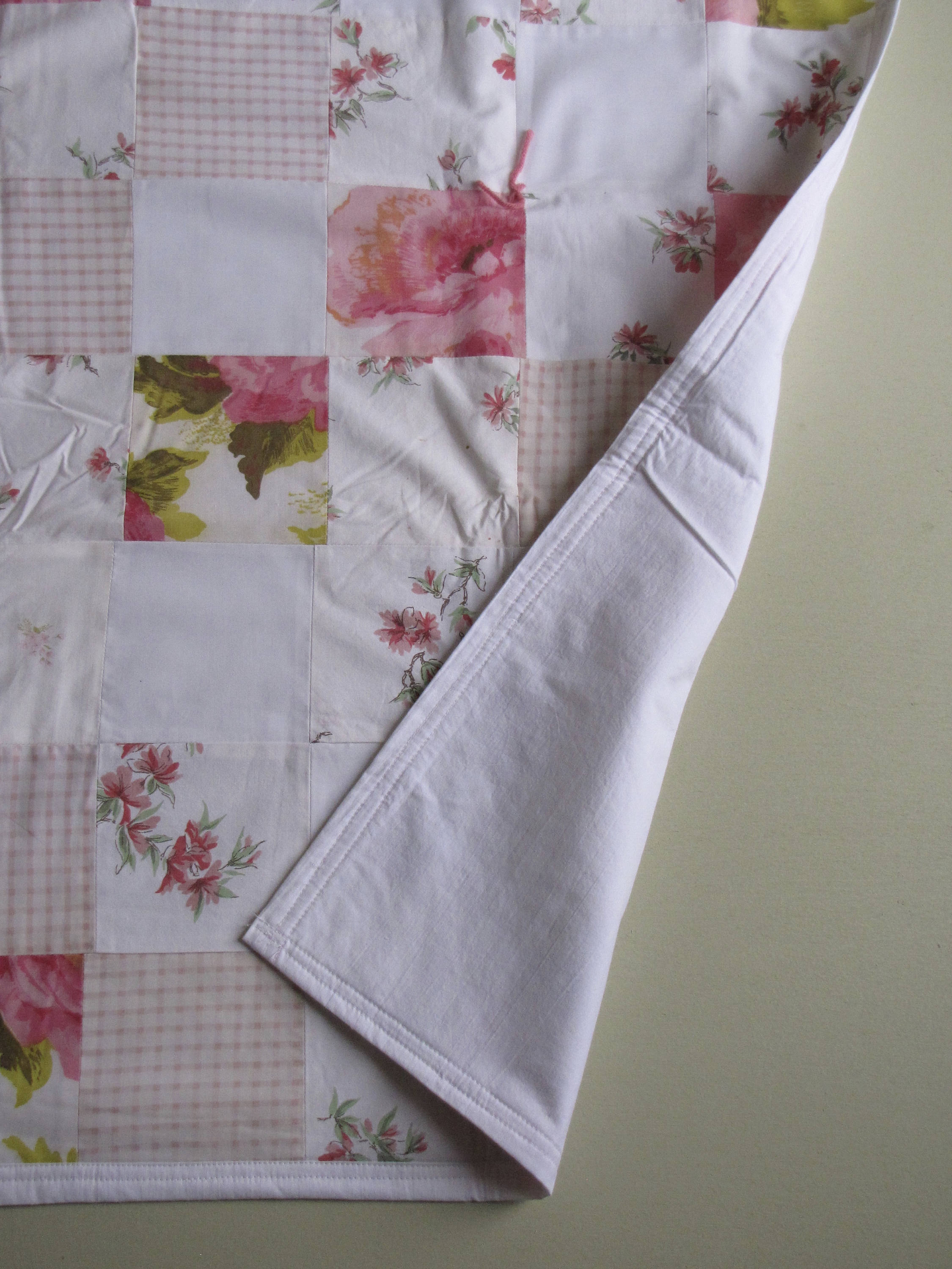 Handmade Pastel Pink Patchwork Baby Crib Quilt / Blanket | Etsy