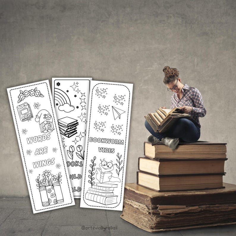 Printable Coloring Bookmarks | Inspirational Quote Bookmarks | DIY Gift ...