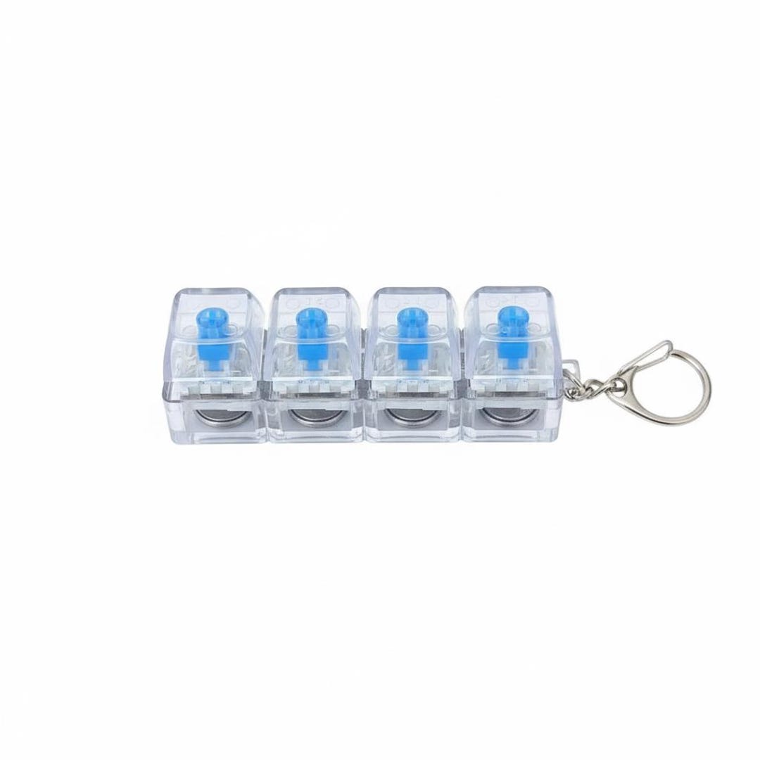 Mechanical Keyboard Switch Fidget Toy, RGB Light up Clicky Keychain ...