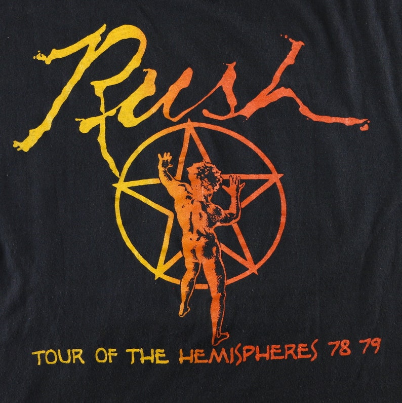 Rush Shirt Vintage tshirt 1978 Tour Of The Hemispheres Concert | Etsy