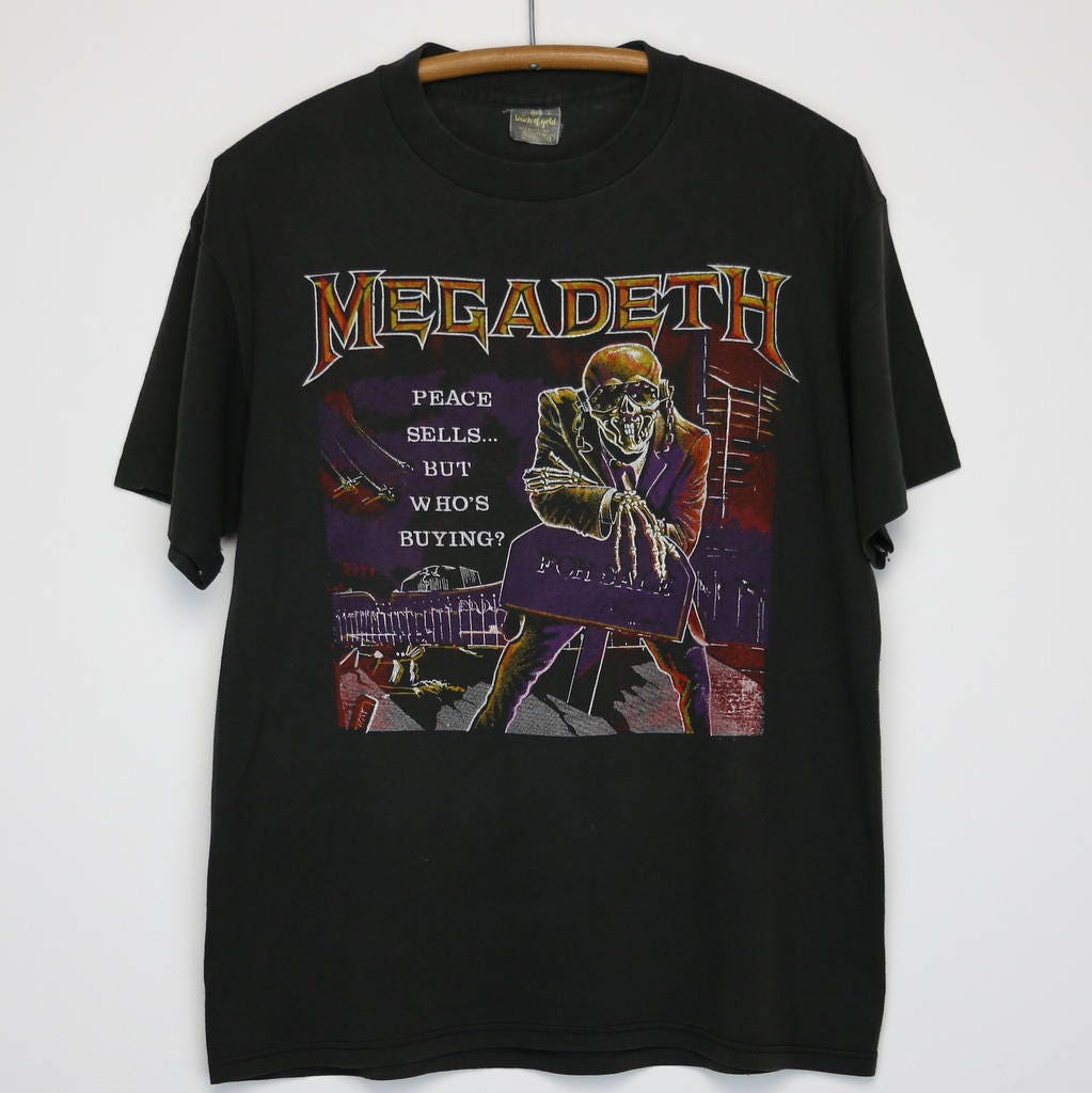 Megadeth Shirt Vintage tshirt 1987 Peace Sells Tour Concert | Etsy