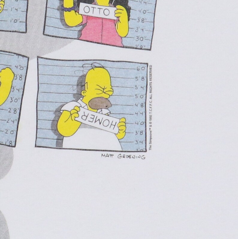 Vintage 1993 the Simpsons Butterfinger Suspects Shirt - Etsy