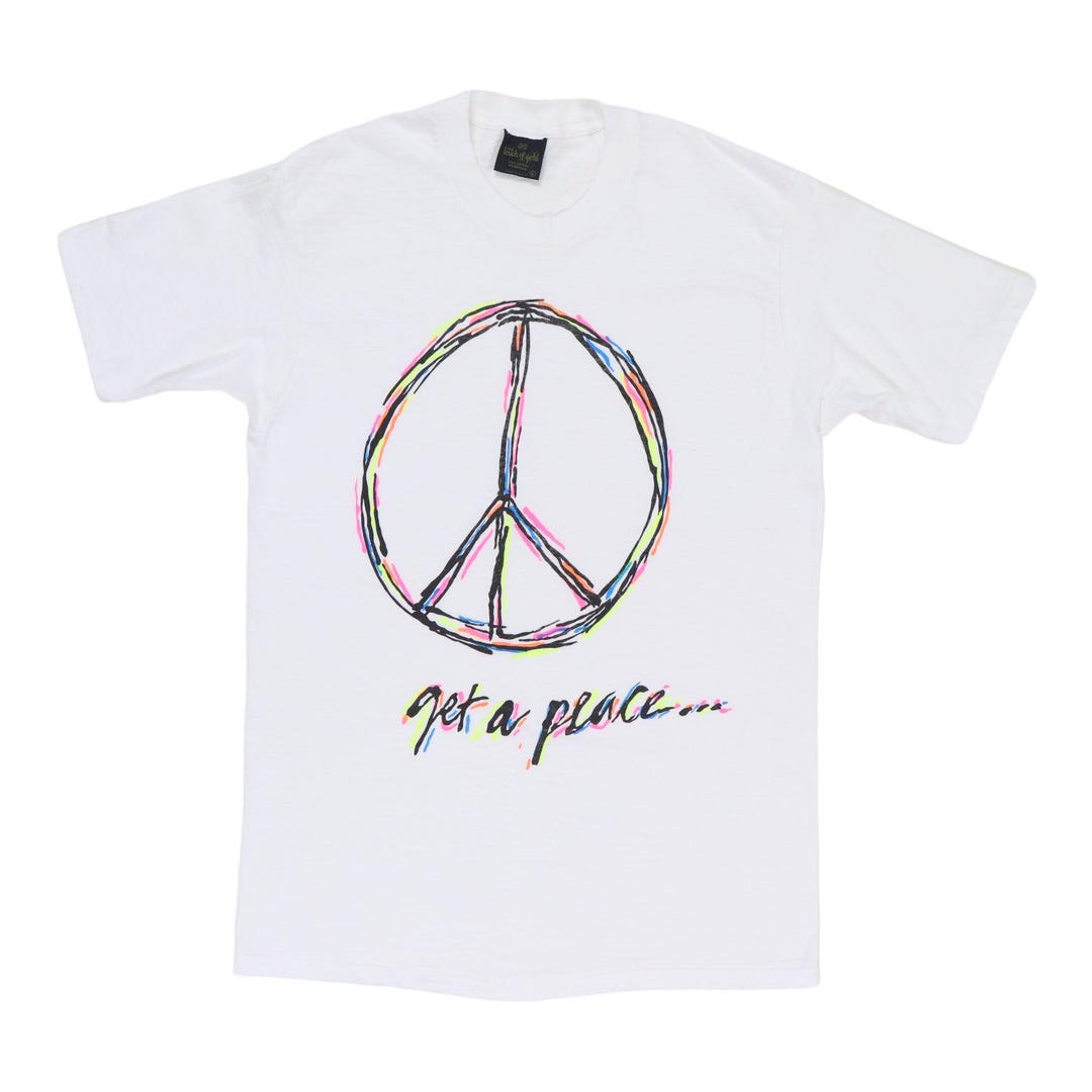 Vintage 1990s Peace Sign Get A Peace Shirt - Etsy