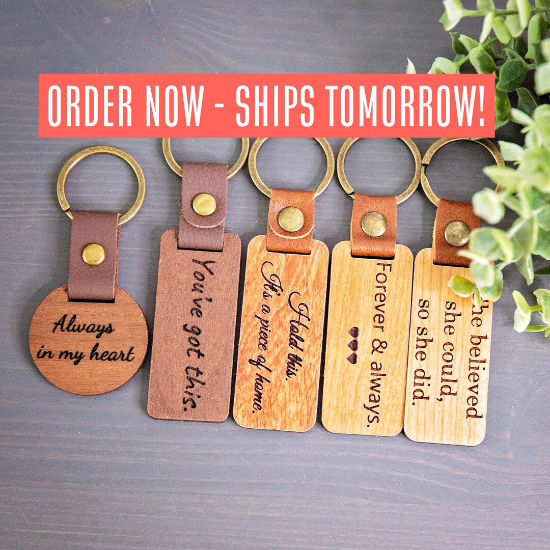 Personalized Wooden Keychain: Custom Engraved Gift for Graduation ...