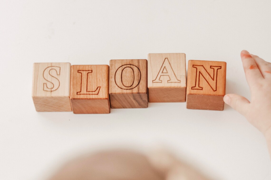 BAPTISM NAME BLOCKS Personalized Baby or Child's - Etsy