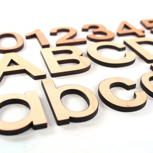 Uppercase Alphabet Letter Set - Natural Cut Out Wooden Letters for ...