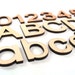 Uppercase Alphabet Letter Set Natural Cut Out Wooden Letters - Etsy