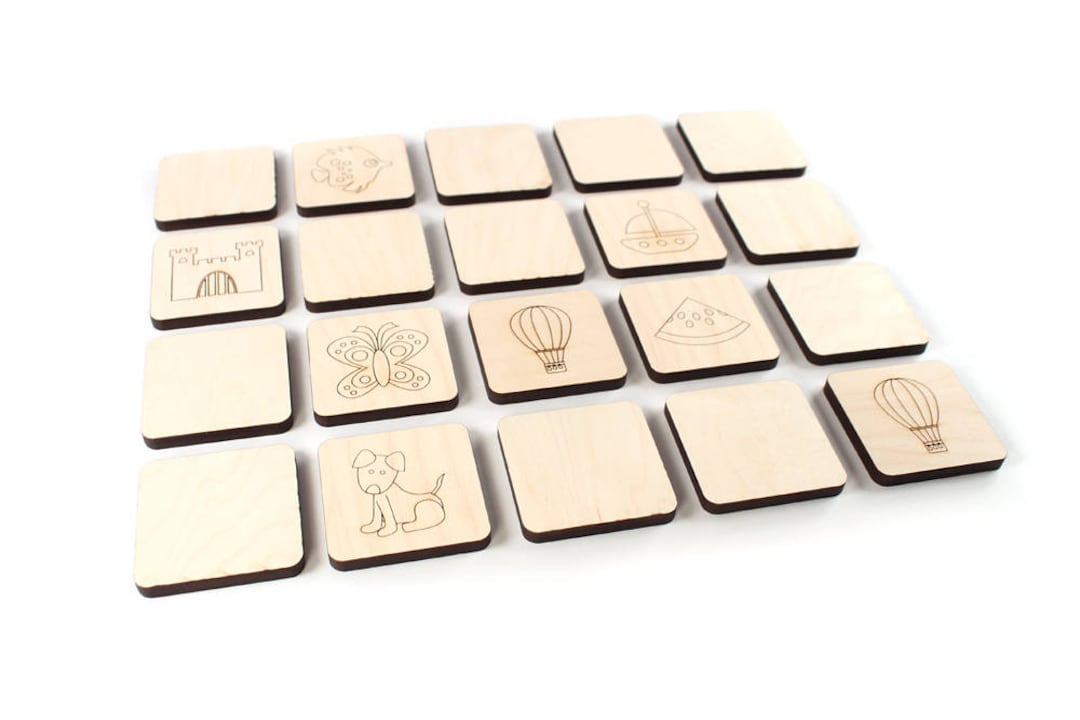 Wooden Memory Matching Game – Montessori Toy for Kids - Etsy