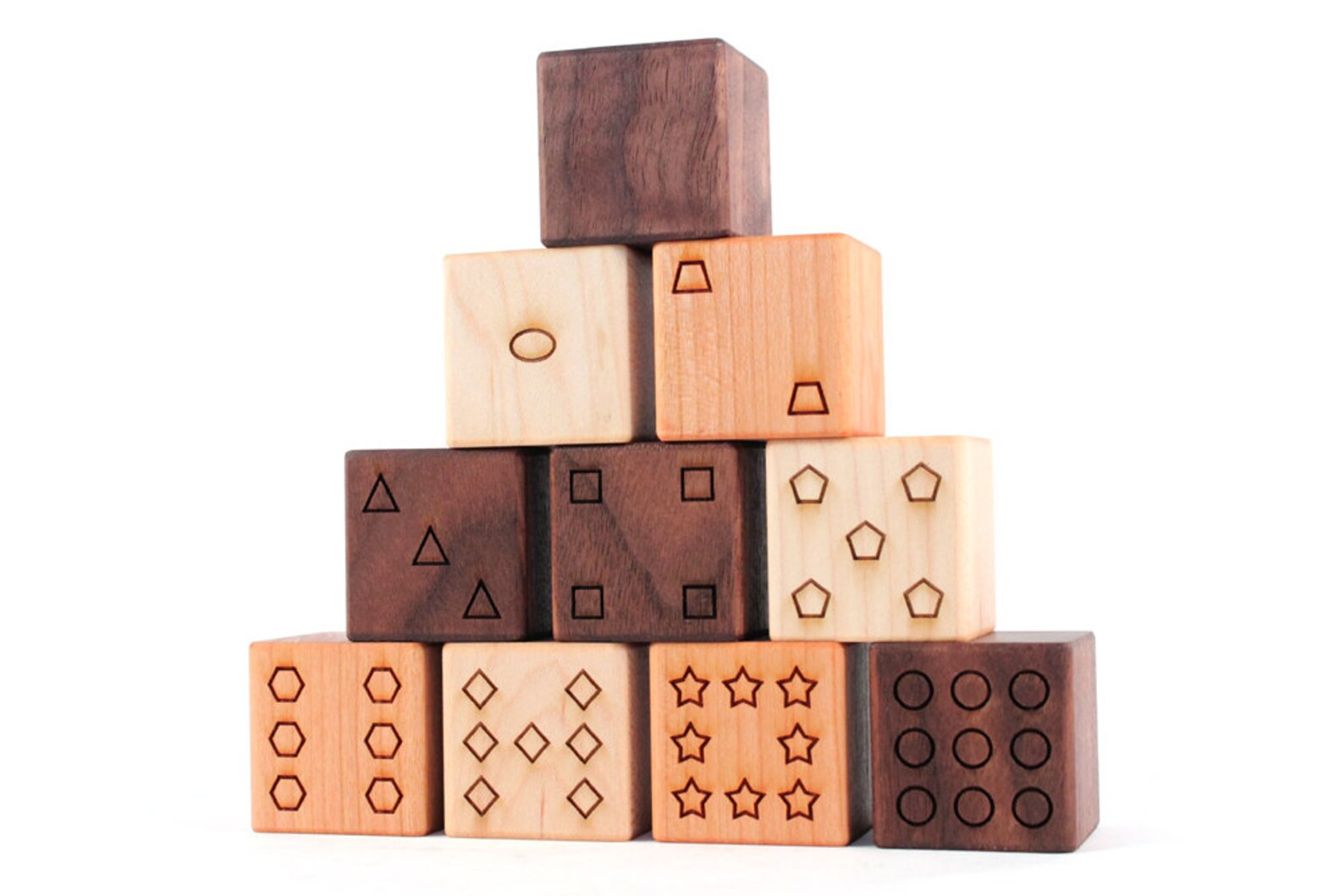 10-piece NUMBER BLOCK SET Educational Learning Set With - Etsy