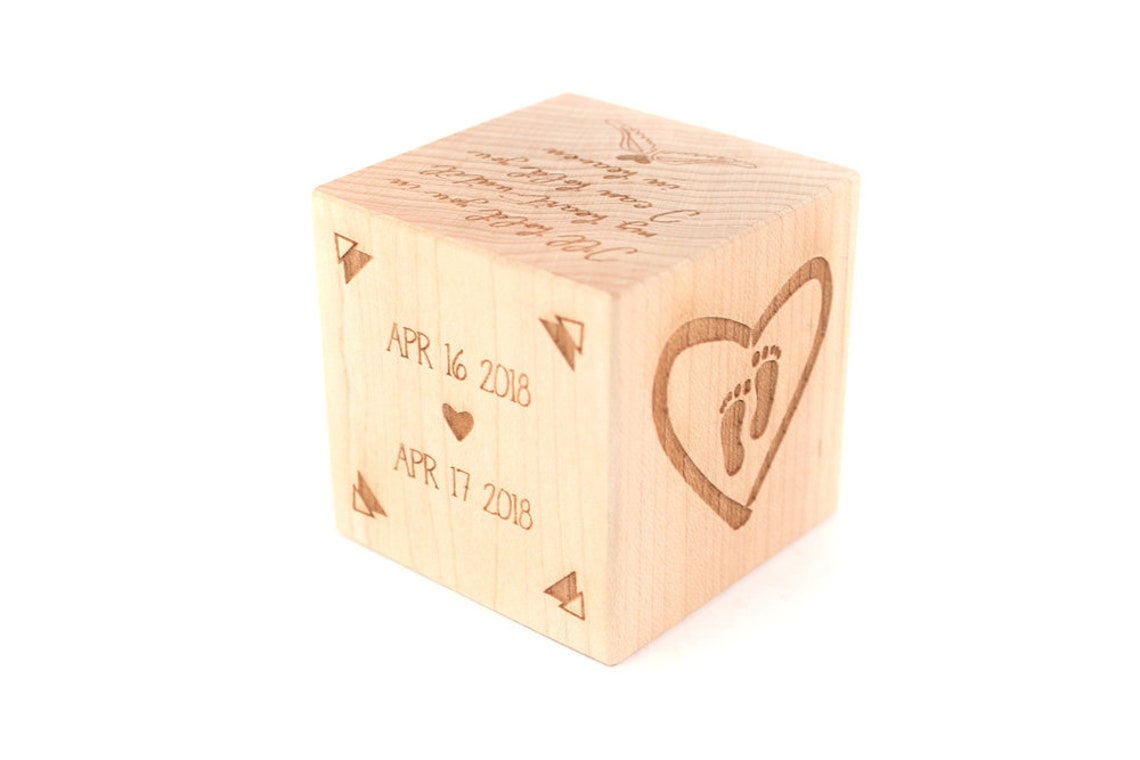 Baby MEMORIAL BLOCK Personalized Wooden Keepsake to Remember | Etsy