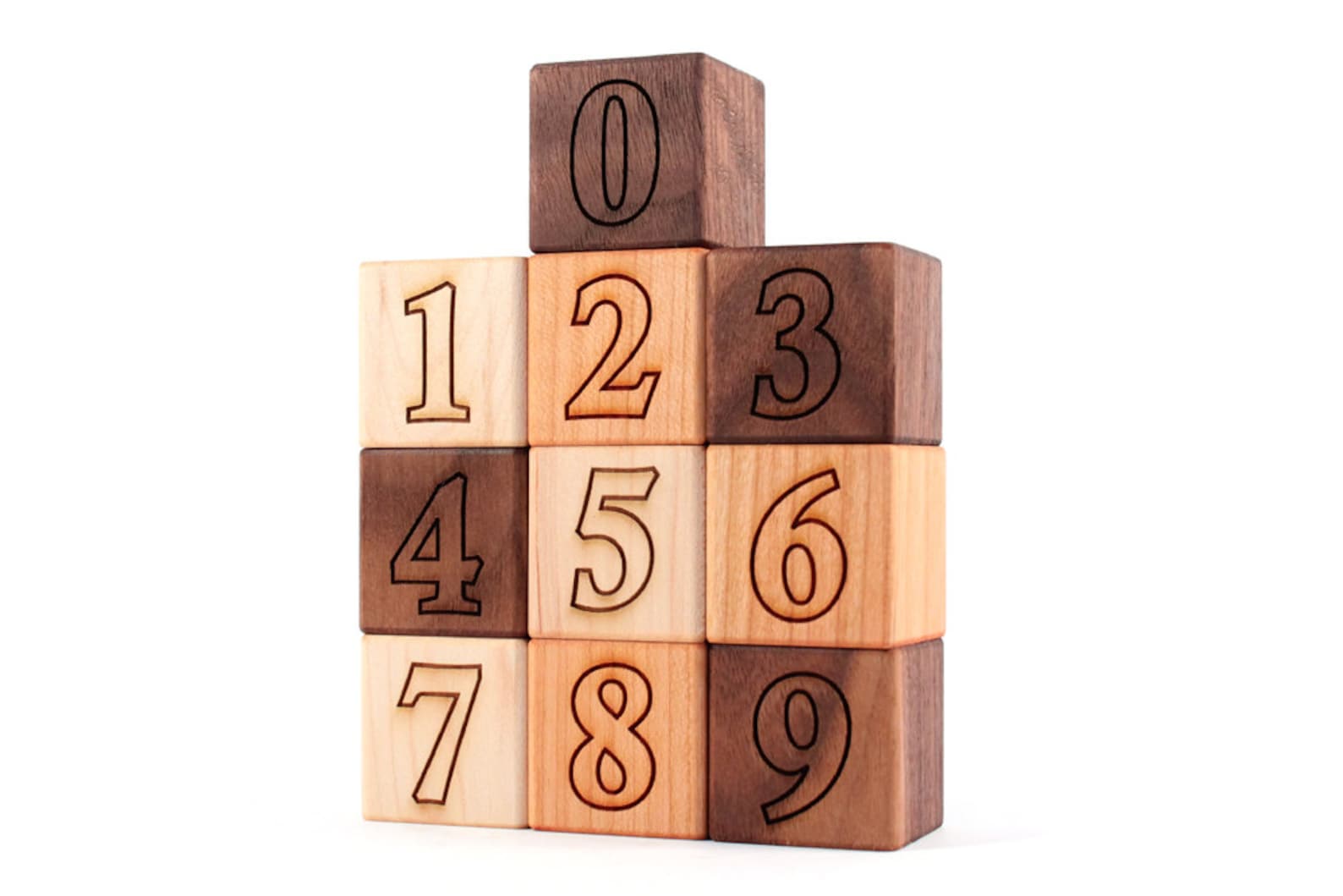 10-piece NUMBER BLOCK SET Educational Learning Set With - Etsy