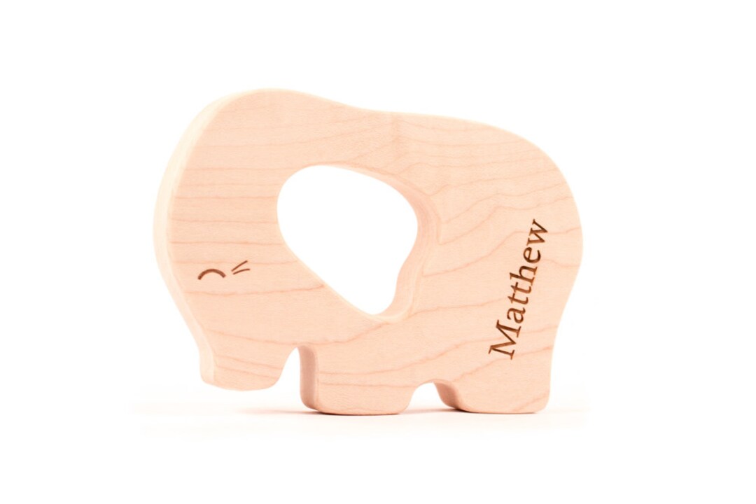 All Natural Elephant TEETHER TOY a Personalized Heirloom Gift for New ...