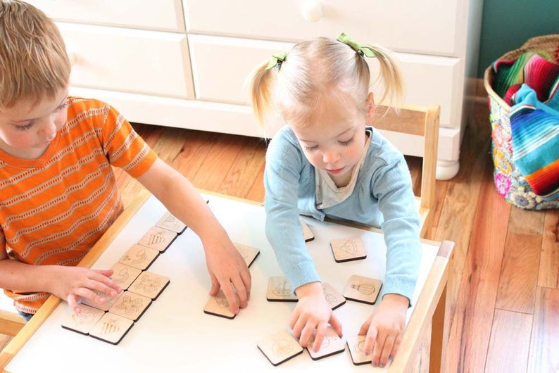 Wooden Memory Matching Game – Montessori Toy for Kids - Etsy