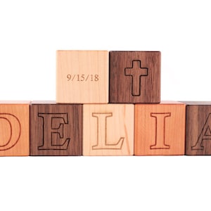 BAPTISM NAME BLOCKS - Personalized Baby or Child's Christening or ...