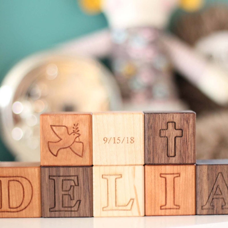 Wooden Baby Names Blocks - Etsy