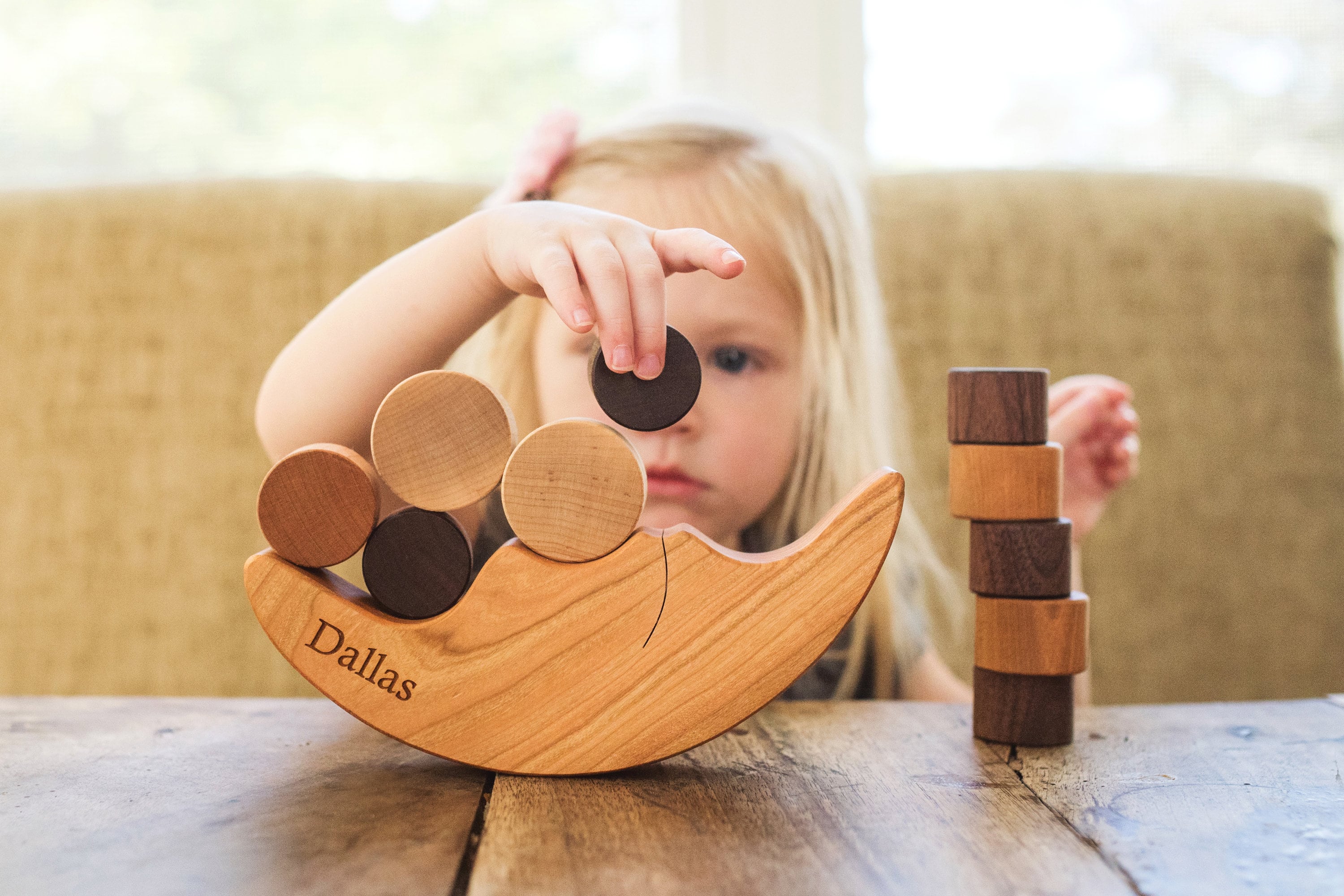 Smiling Moon BALANCER - Personalized Stacking and Balancing Wooden Game ...