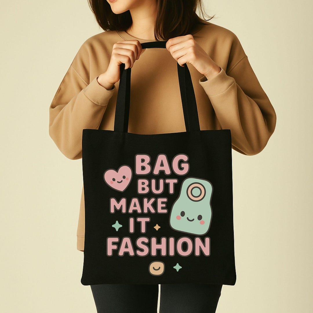 Funny Kawaii Ostomy Shopping Tote Bag, Funny Quote Tote, Ostomy Bag ...