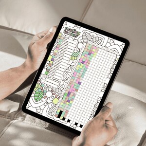 Digital Reading Tracker | 4 Templates With Coloring Pages and Blank ...