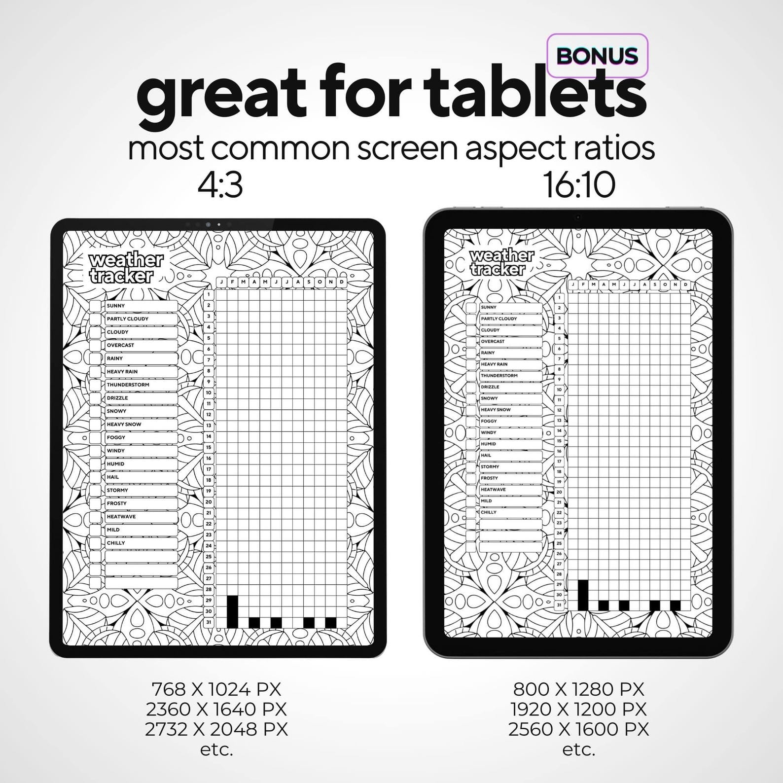 Printable Weather Tracker | Templates With Coloring Pages and Blank ...