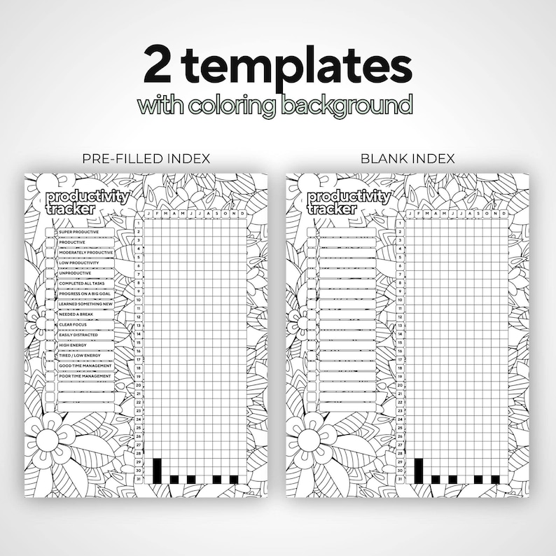 Printable Productivity Tracker | Templates With Coloring Pages and ...