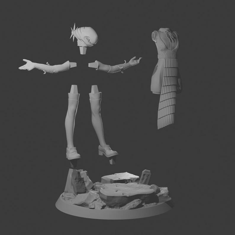 Reze 3D Model STL | Bomb Devil Anime Figurine | Reze STL File | Digital ...