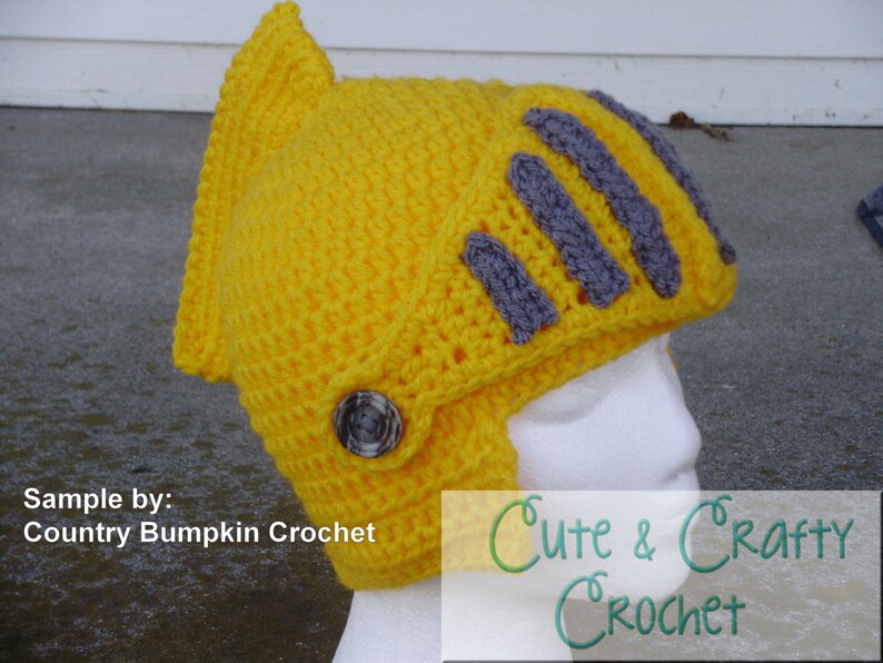 Instant Download PDF Sir Knight Helmet Crochet Pattern - Etsy
