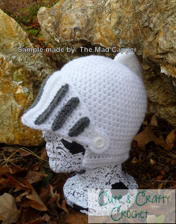 Instant Download PDF Sir Knight Helmet Crochet Pattern - Etsy