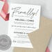 Finally! Wedding Invitation - Rescheduled Wedding Invitation Template ...