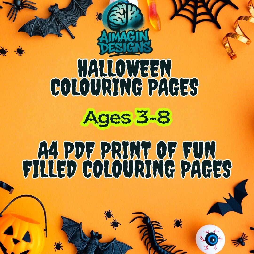 Halloween Coloring Pages for Kids: A4 Printable Activity (digital ...