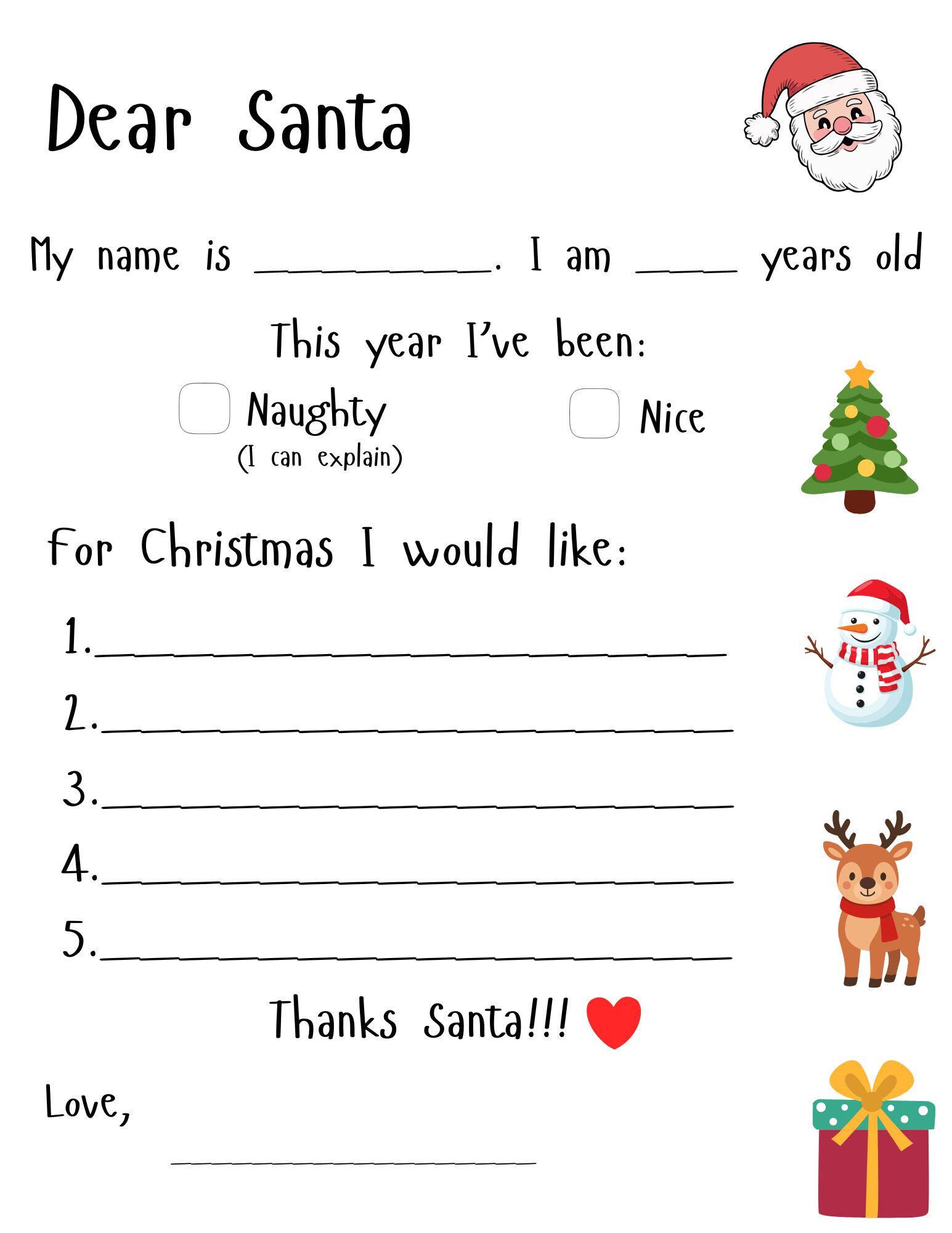 Dear Santa Letter - Etsy