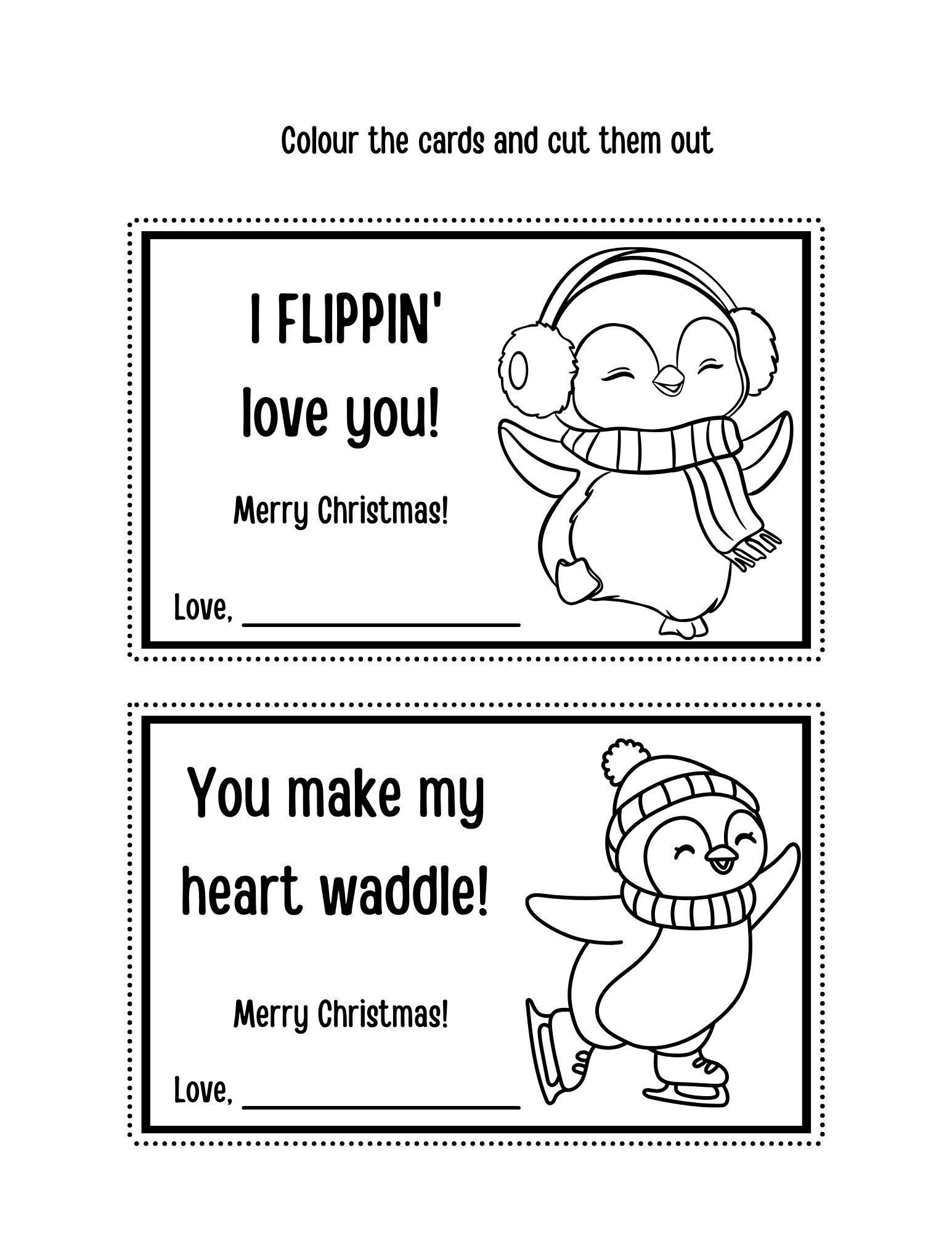 Digital, Printable, Christmas Cards for Kids or From Kids - Etsy