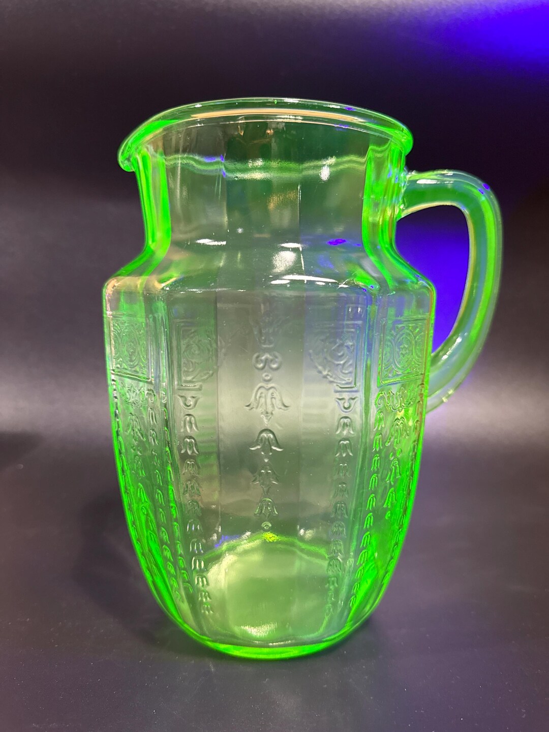 Princess Pat 1930 Pitcher - Uranium Glows - Etsy