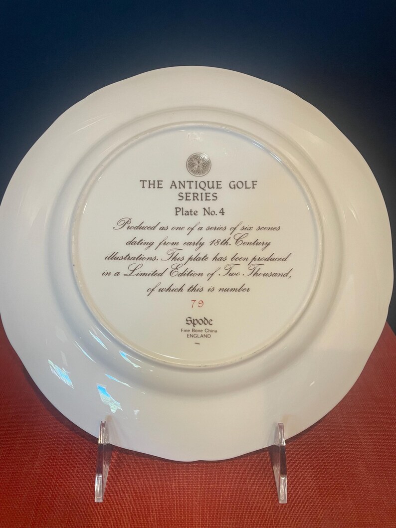 Limited Edition Spode "the Antique Golf Series" Plate No. 4, #79/2000 ...