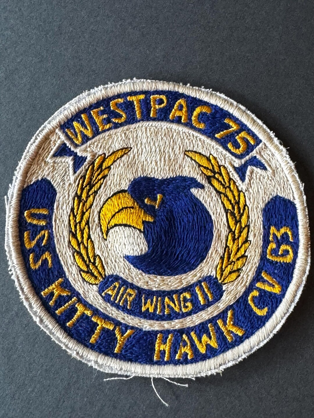 Vintage Original USS Kitty Hawk CV-63 Aircraft Carrier WESTPAC 1975 Air ...